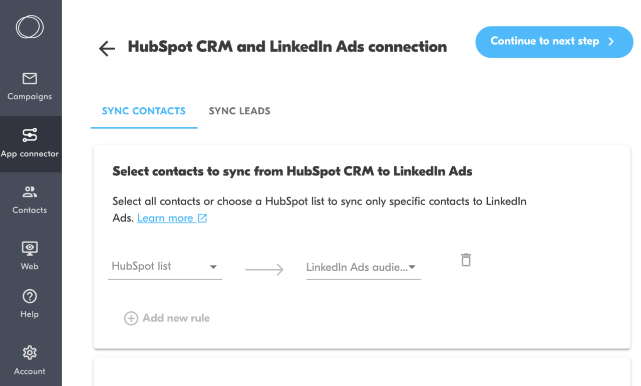 HubSpot CRM-LinkedIn Ads integration - Connect Sales & Marketing Data