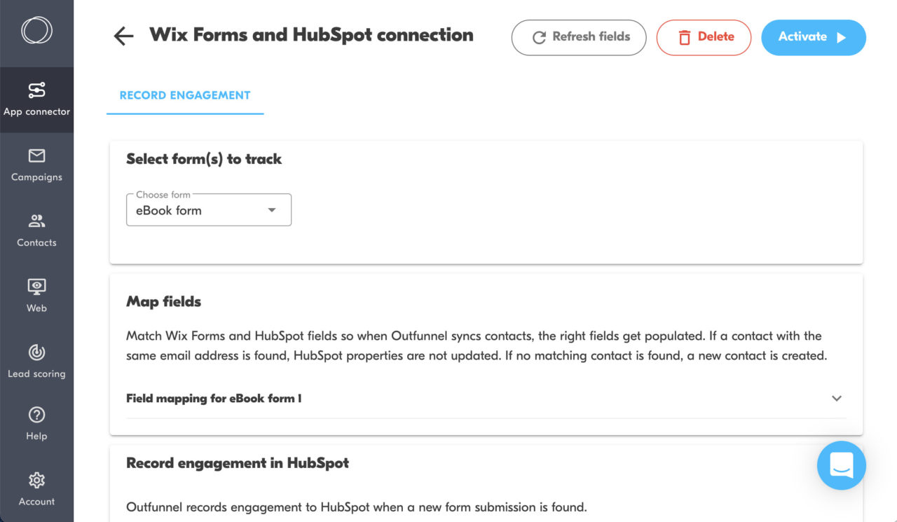 Seamless HubSpot and Wix Forms integration - Outfunnel